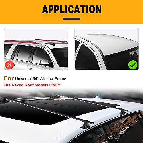 OCPTY 54" Universal Window Frame Cross Bars Roof Rack Luggage Racks ...