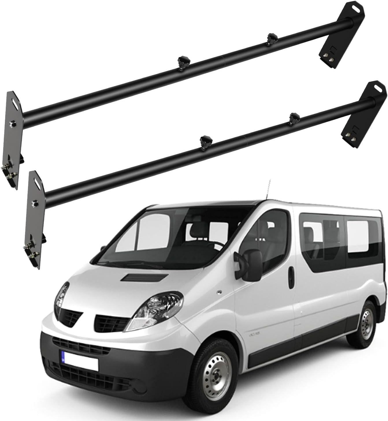 OCPTY Extendable Pick-Up Truck Ladder Rack Van Roof Mount 78.8" Steel ...