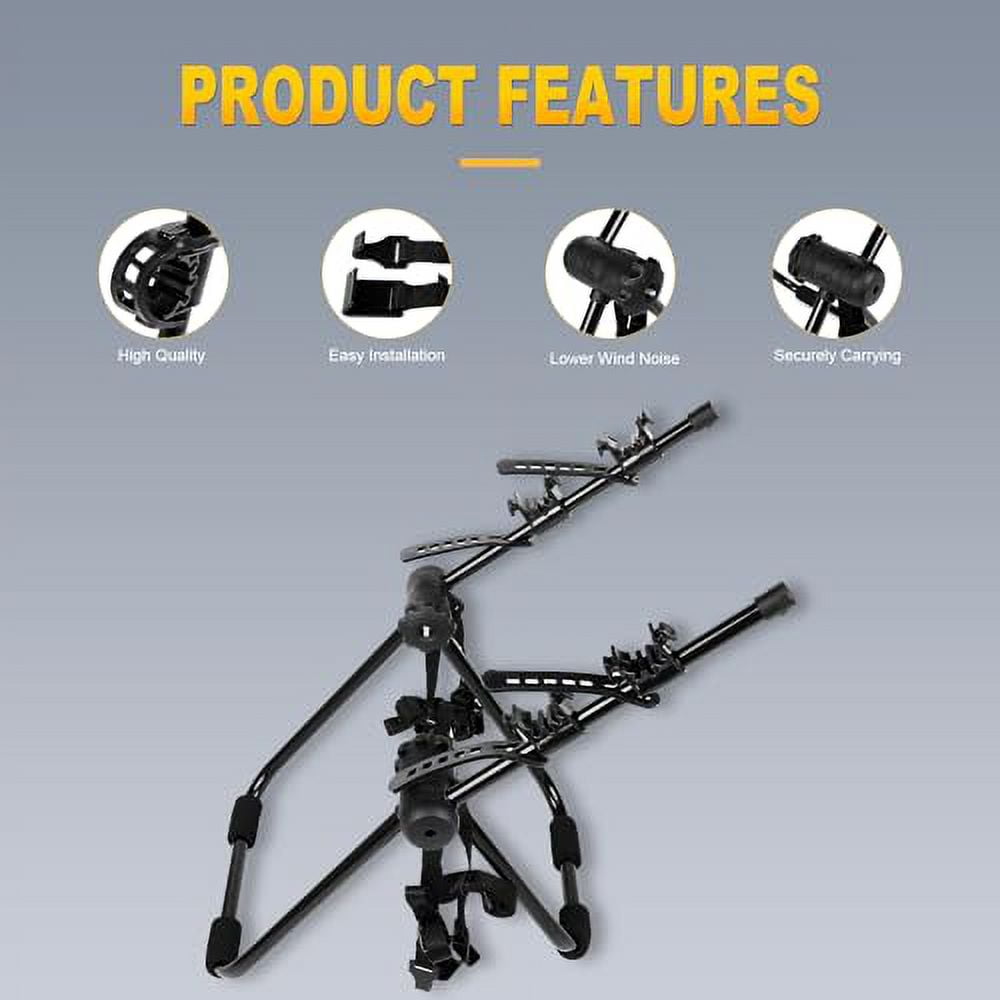 OCPTY Rooftop Rack Bike Carrier 2-Bikes Rack Trunk Mount Rack for Car ...