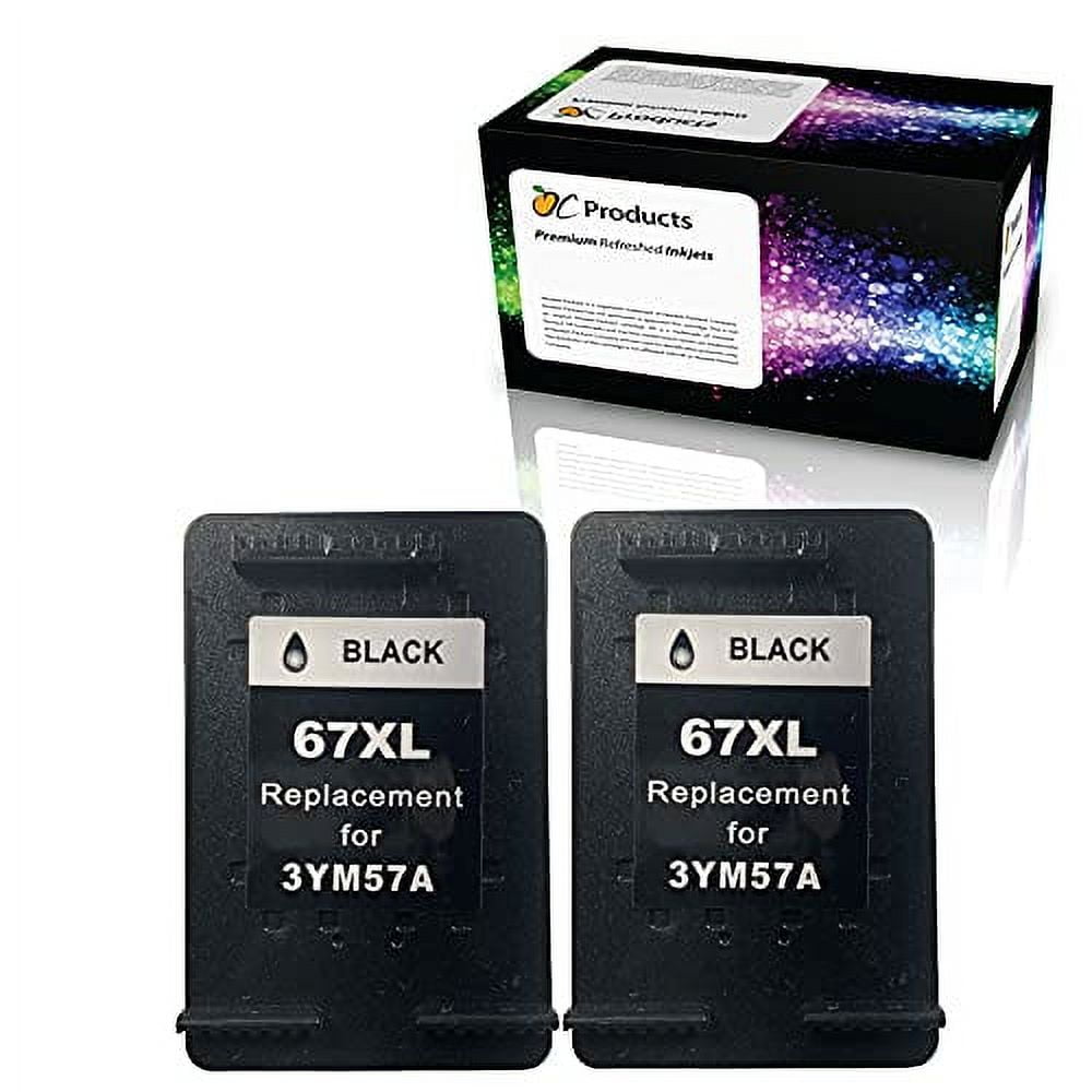 OCProducts Compatible Ink Cartridge Replacement for HP 67XL Black 2 ...