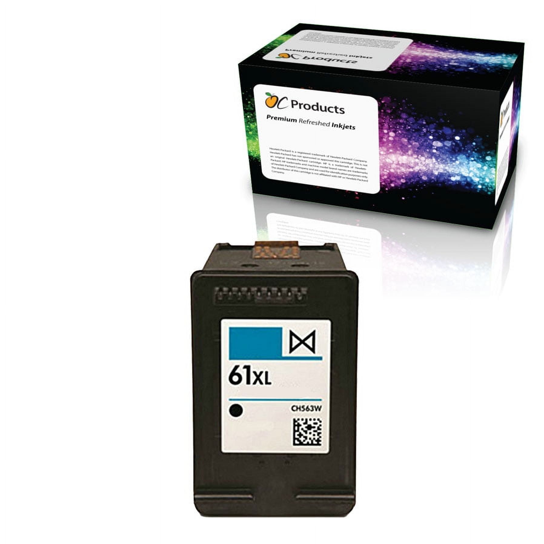 OCProducts HP 61 Black Ink Cartridge for HP Envy 4500, 5530, Deskjet ...