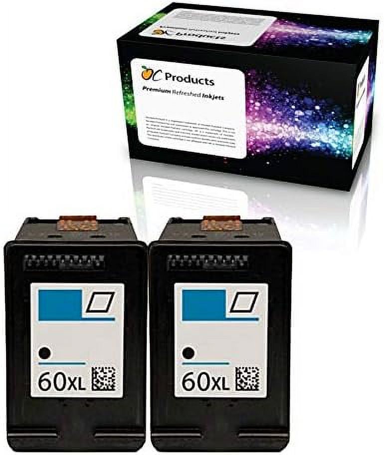 OCProducts Refilled Replacement for HP 60XL Black Ink Cartridge for ...