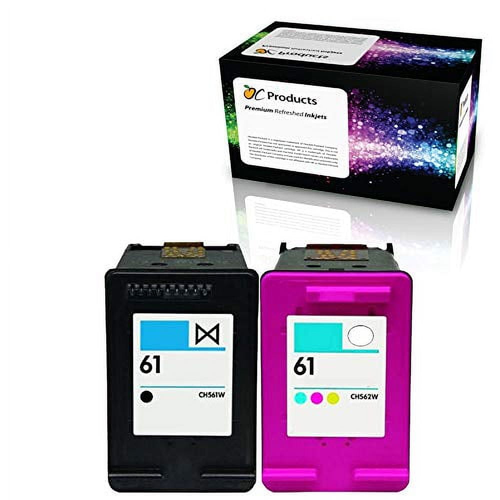 OCProducts HP 61 Ink Cartridge for Envy 4500, 5530, Deskjet 1010, 3050 ...
