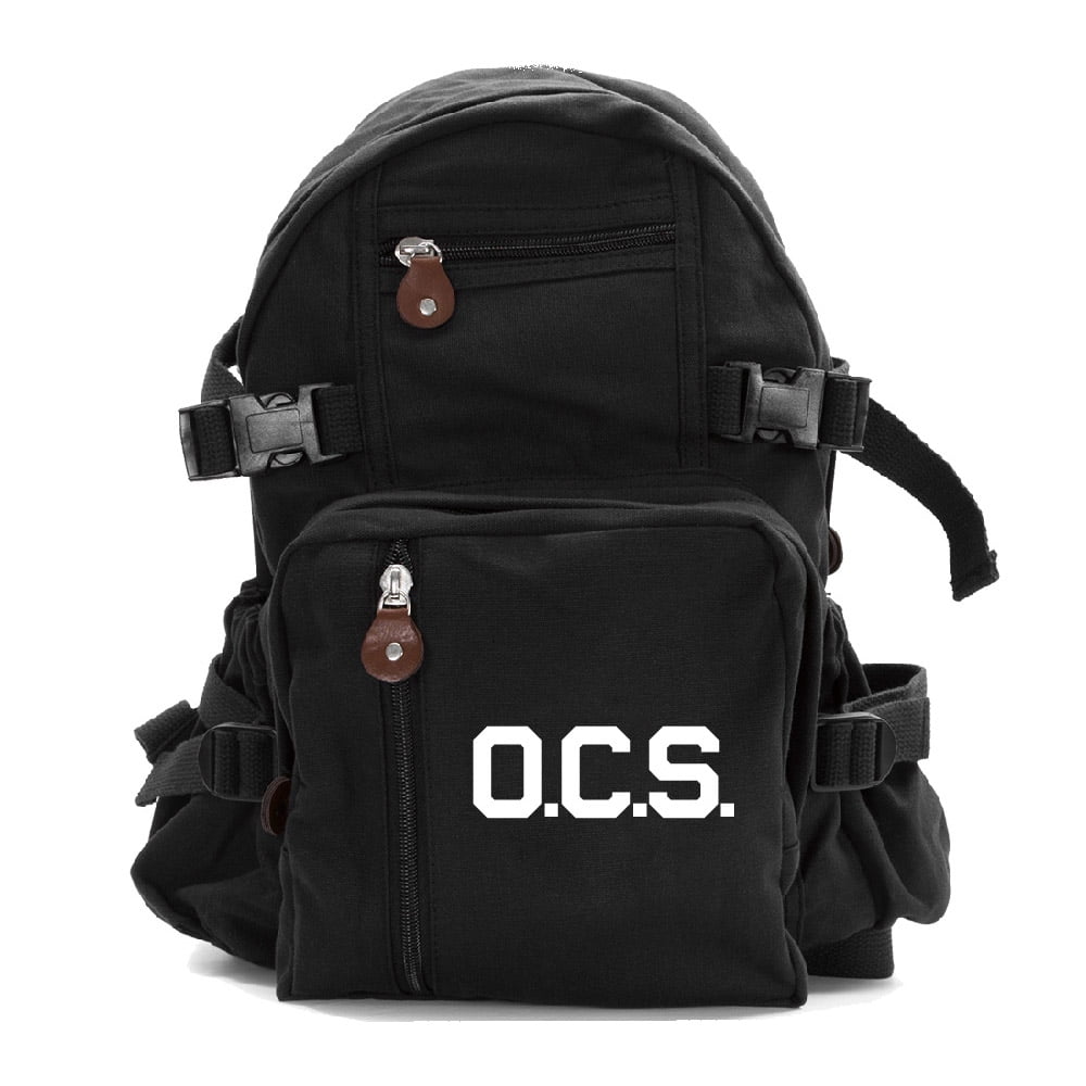 OCS Letters Officer Branch of Service Canvas Backpack Bag in Black ...