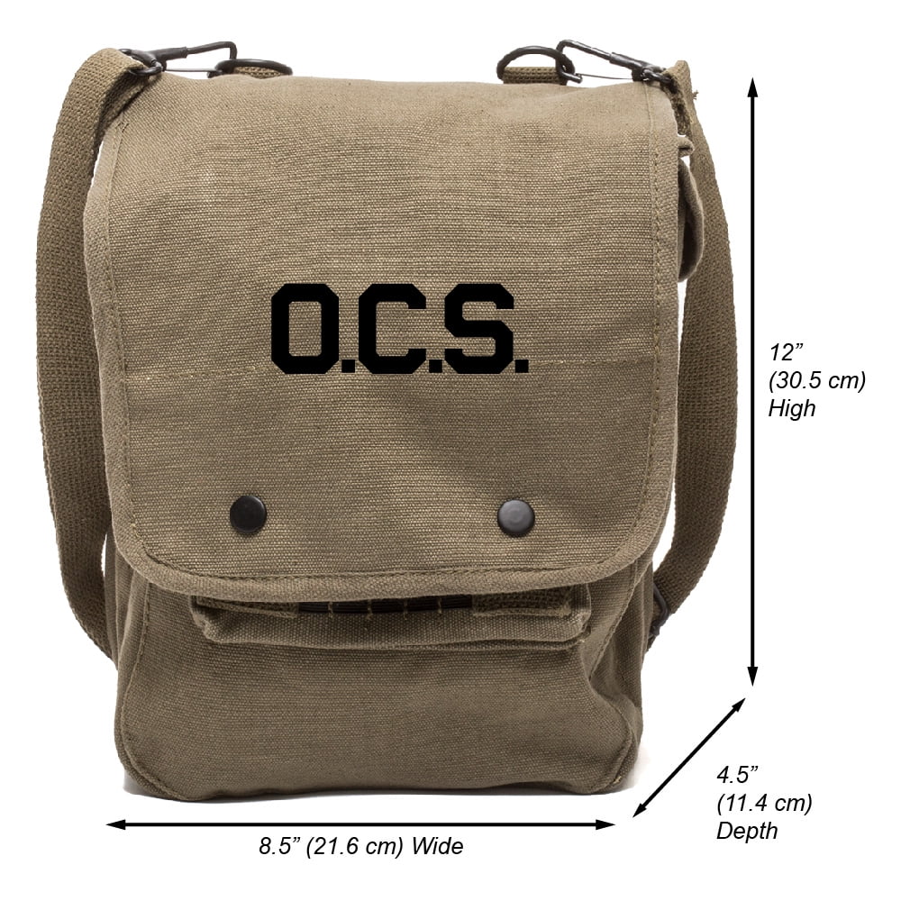 OCS Letters Officer Branch of Service Canvas Crossbody Travel Map Bag ...