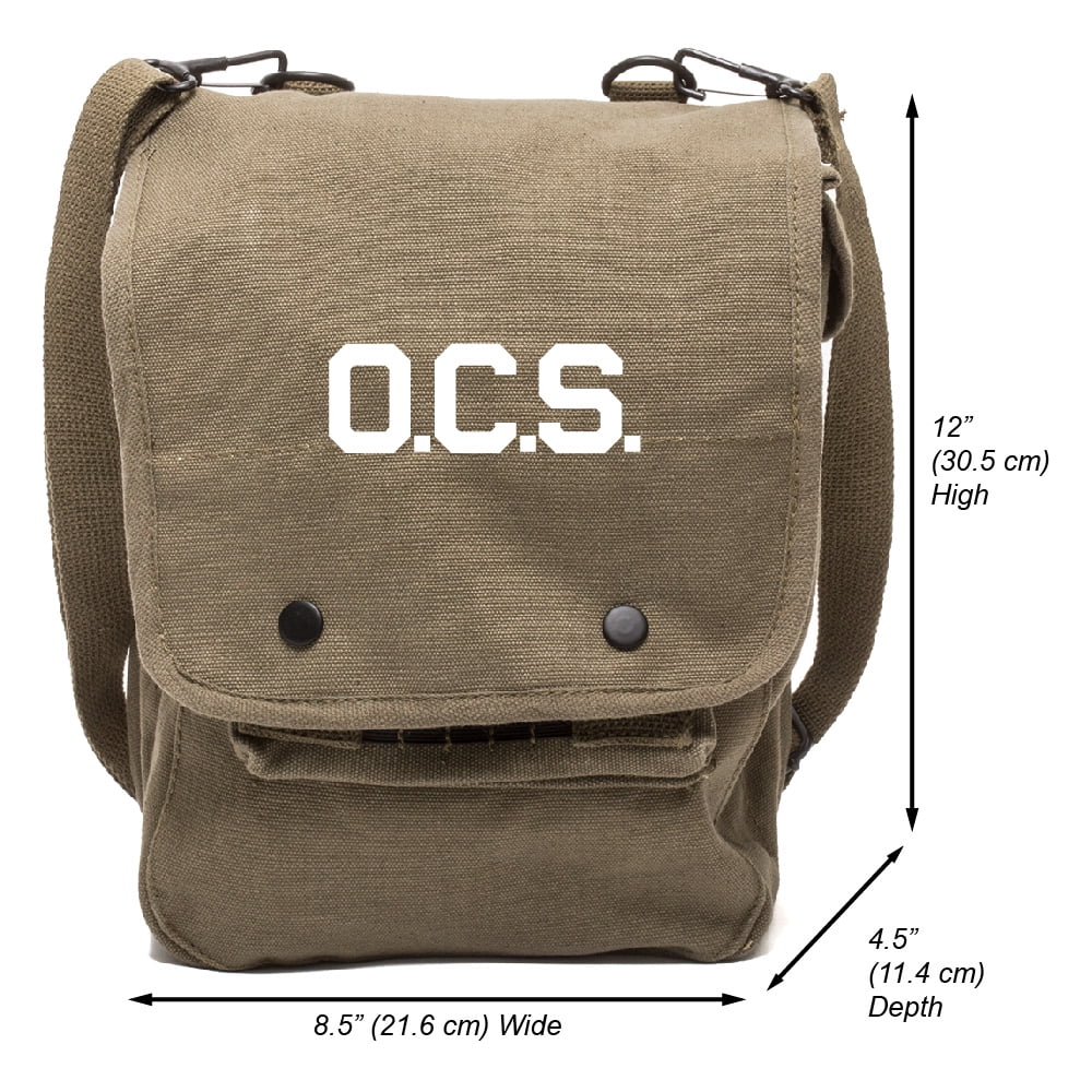 OCS Letters Officer Branch of Service Canvas Crossbody Travel Map Bag ...