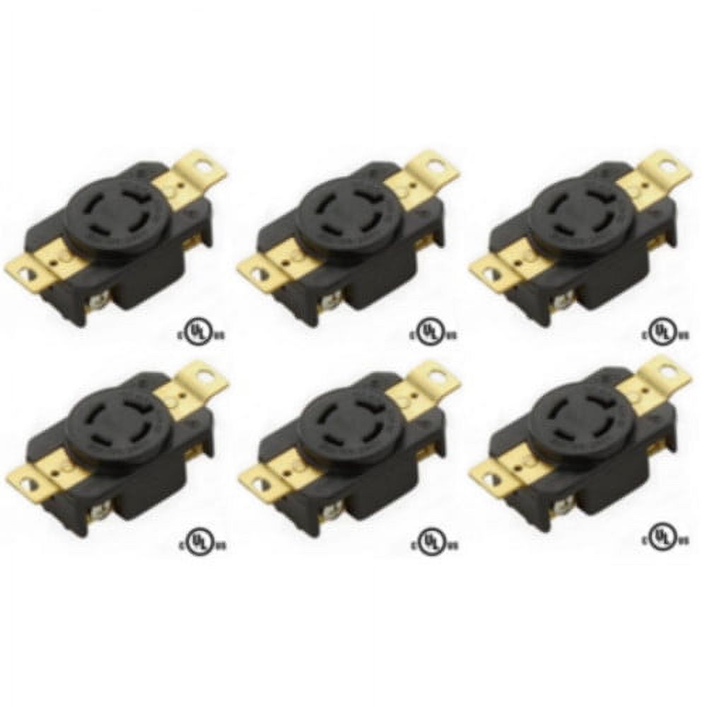OCSParts L14-20LR Grounding Locking Receptacle, 20A 125/250V AC, 3 Pole ...