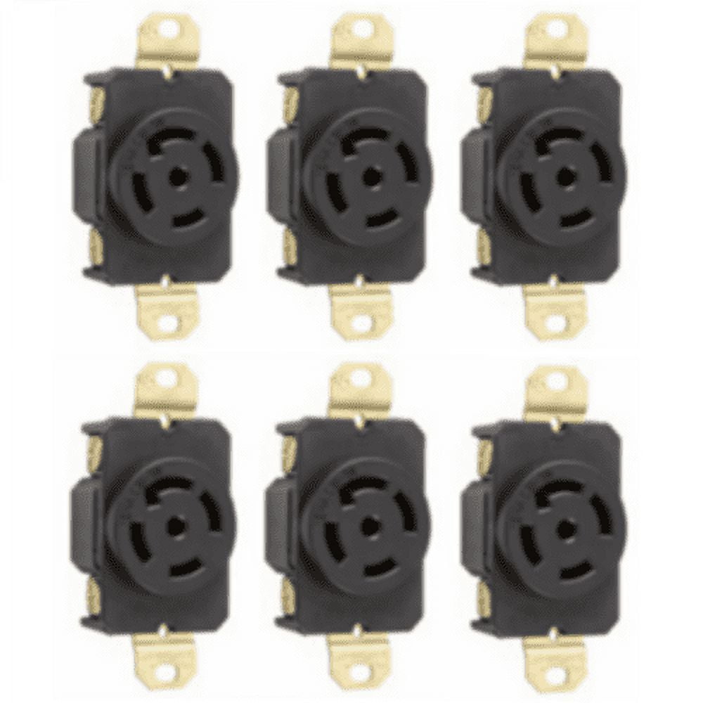 OCSParts L21-30LR Grounding Locking Receptacle, 30A 120/208V AC, 4 Pole ...