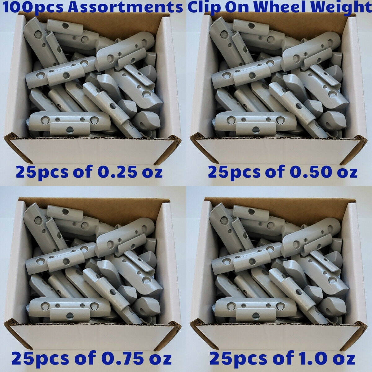 Octopus 100 Pcs Zinc Coated MC Style Clip On Wheel Weight Balance ...