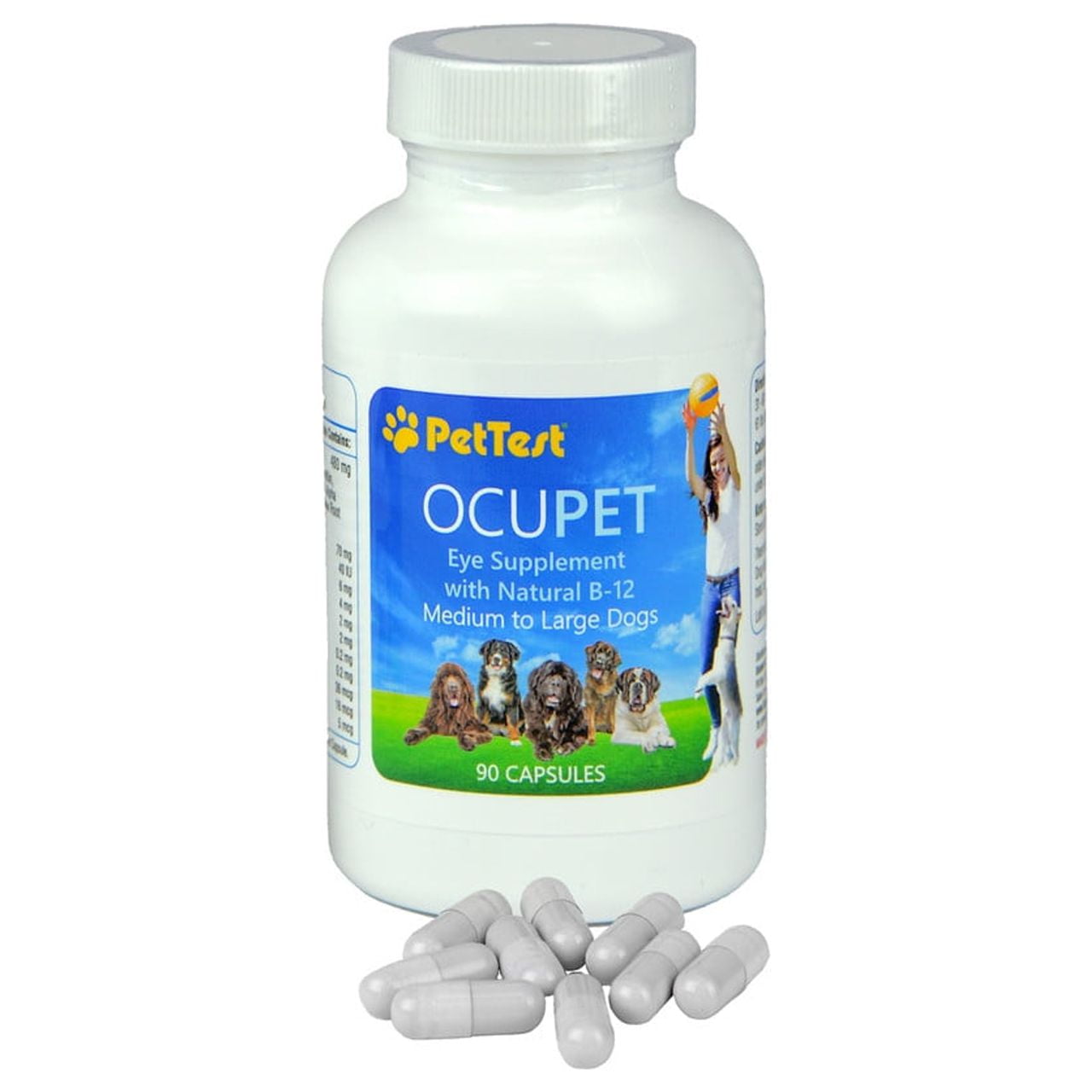 OCUPET Eye Supplement with Natural B-12 for Medium to Large Dogs ...