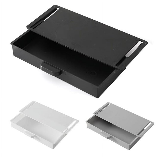 OCUhome Storage Box,Self-Adhesive Under Table Drawer Desk Holder Hidden ...