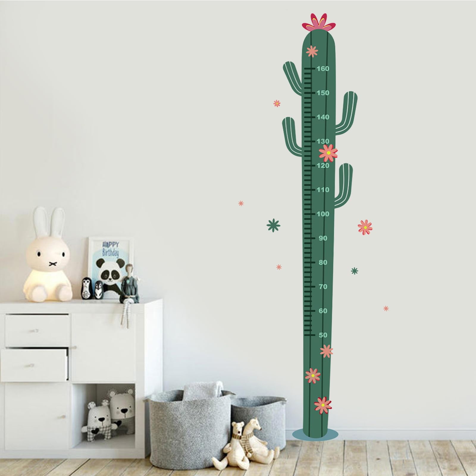 OCXEQJX Cactus Height Sticker Greenery Height Growth Chart Kids Self ...