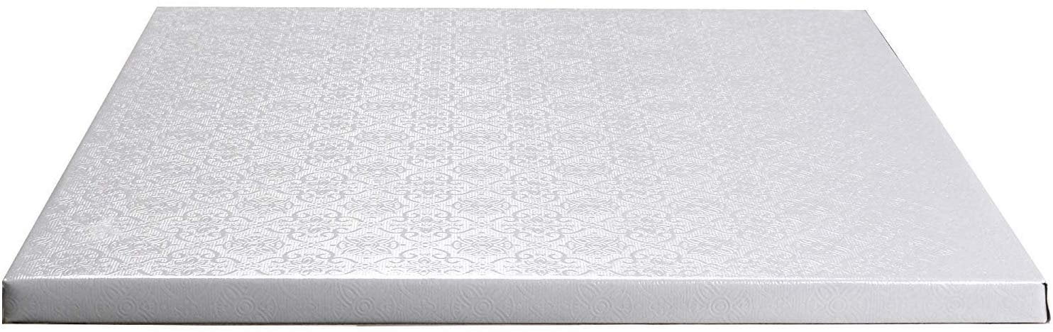 OCreme White Square Cake Drum, Sturdy & Durable, 10 x 10 Inch, Pack of ...
