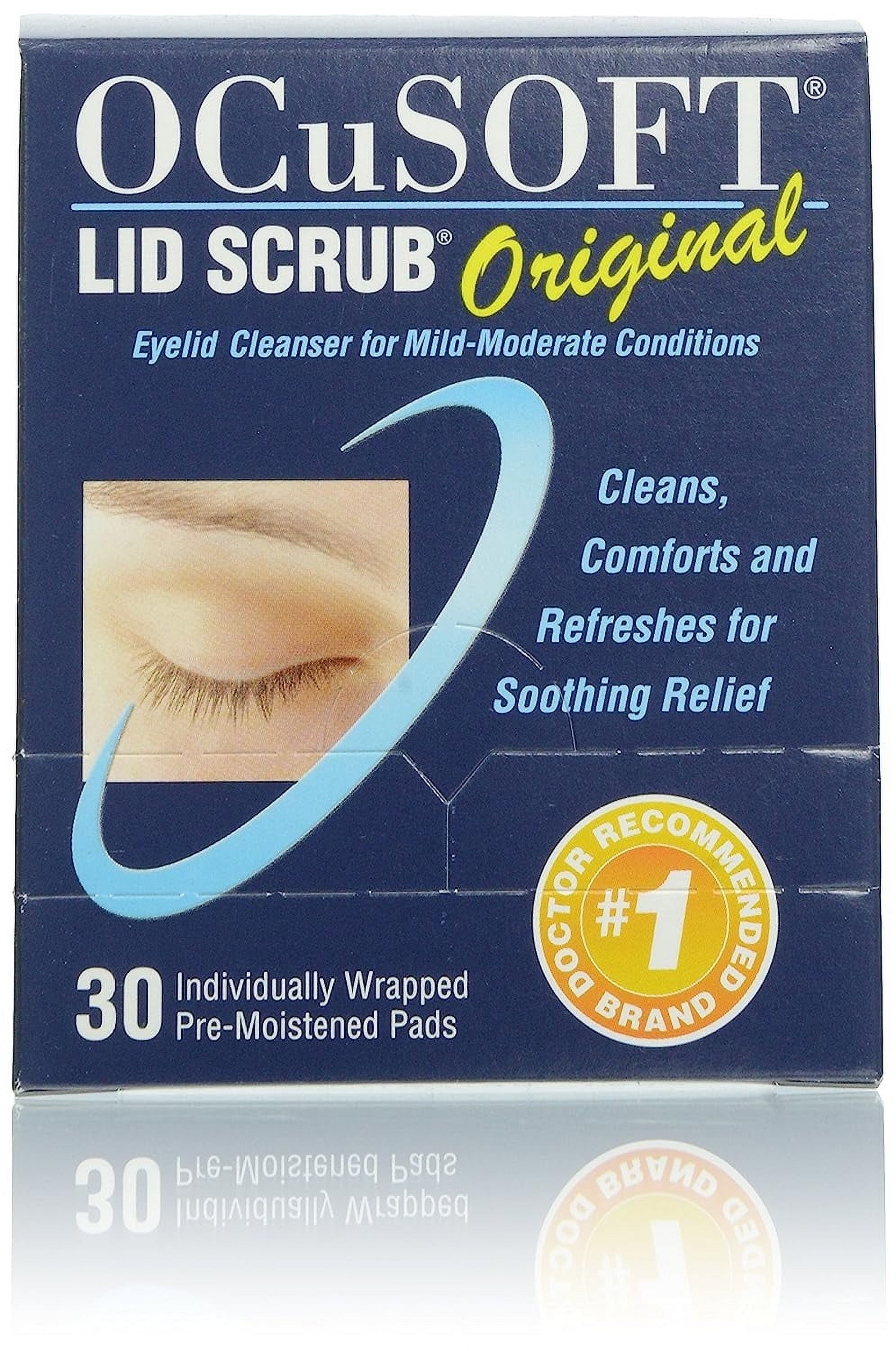 OCuSOFT Lid Scrub Original, Pre-Moistened Pads, 30 Count, Eyelid Wipes ...