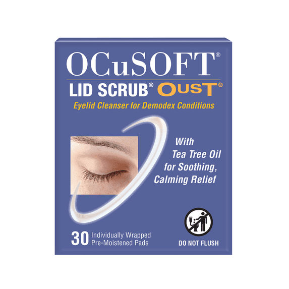 OCuSOFT Lid Scrub Oust Eyelid Cleanser, Pre-Moistened Pads, 30 ct HSA ...