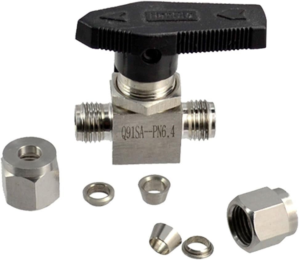 OD 12MM Black Compression Lever Handle Ball Valve,High Pressure ...