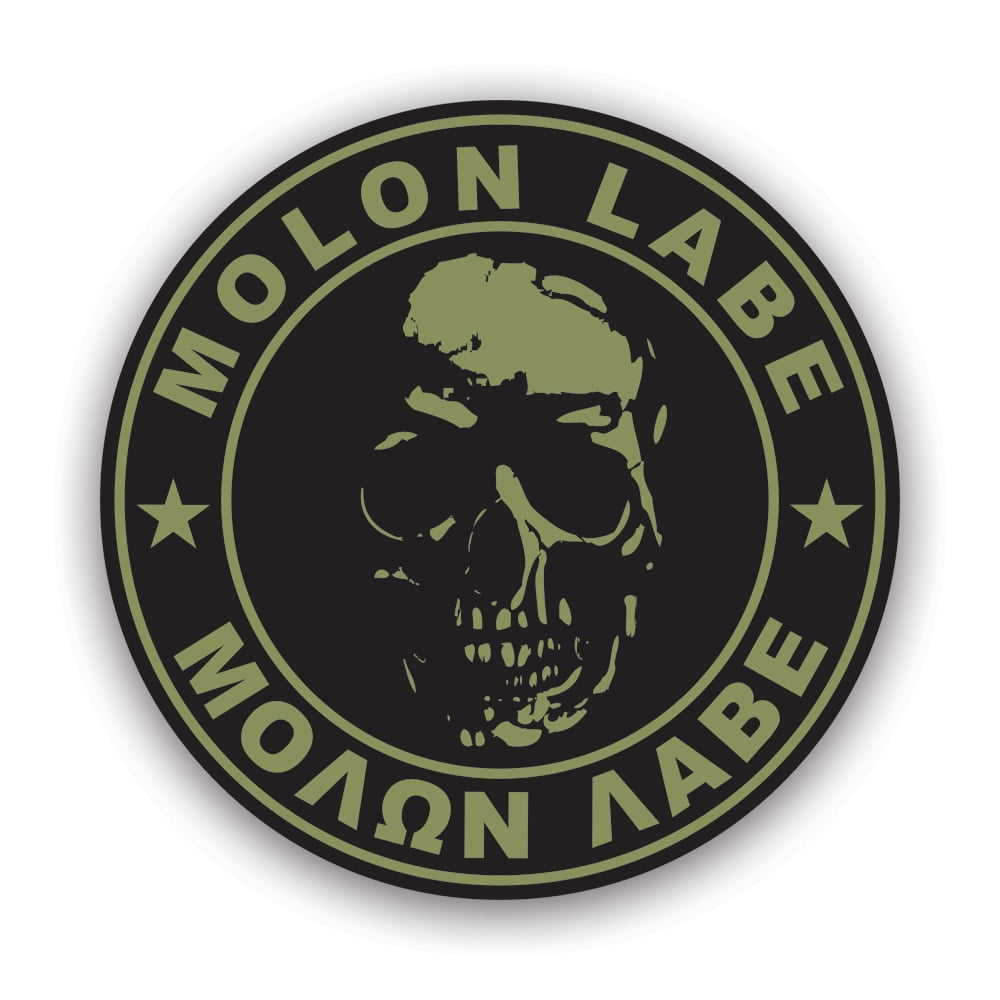 OD Green Molon Labe Sticker Decal - Self Adhesive Vinyl - Weatherproof ...