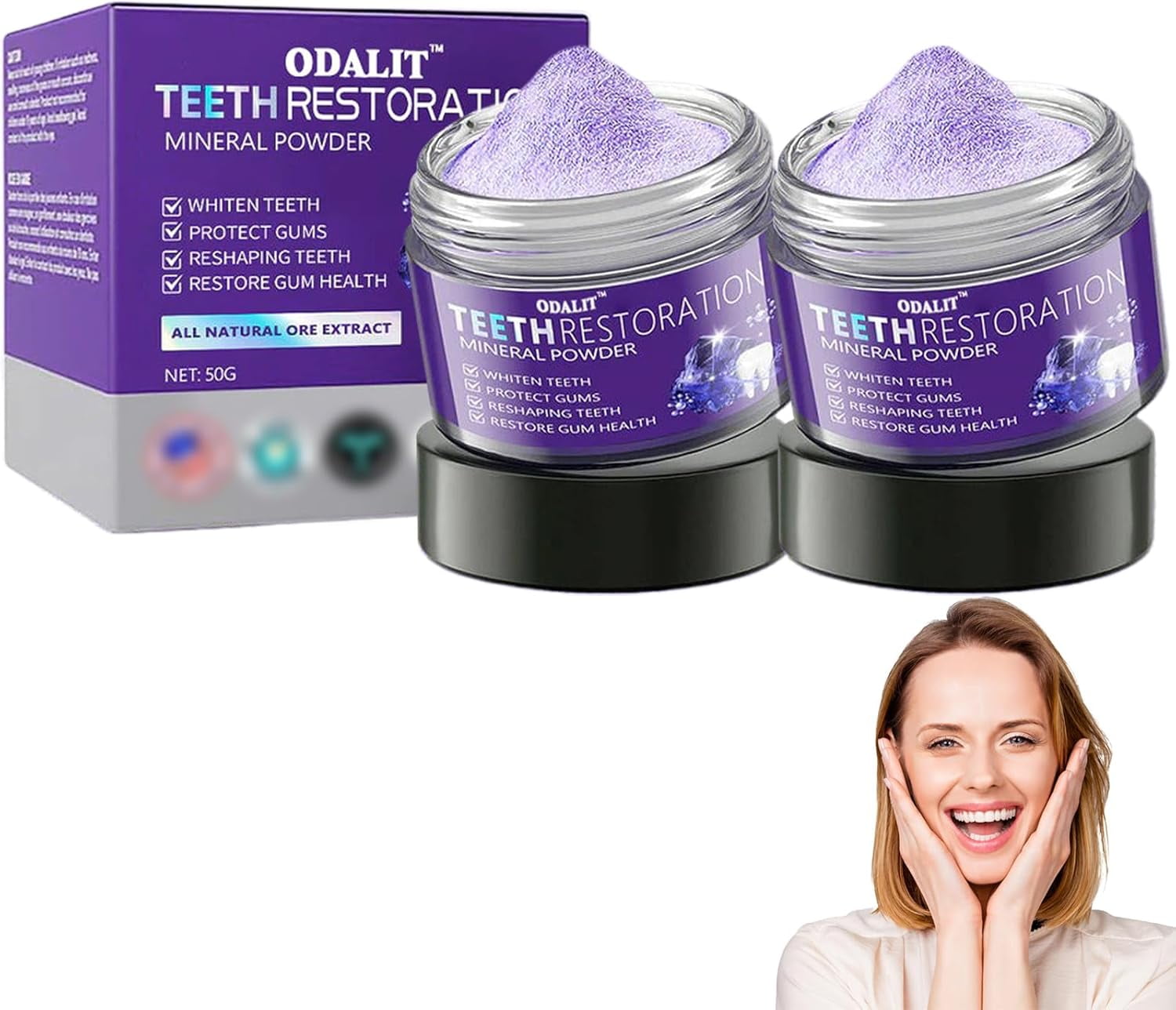 ODALIT Teeth Restoration Mineral Powder,Mineral Tooth Powder,freshen ...