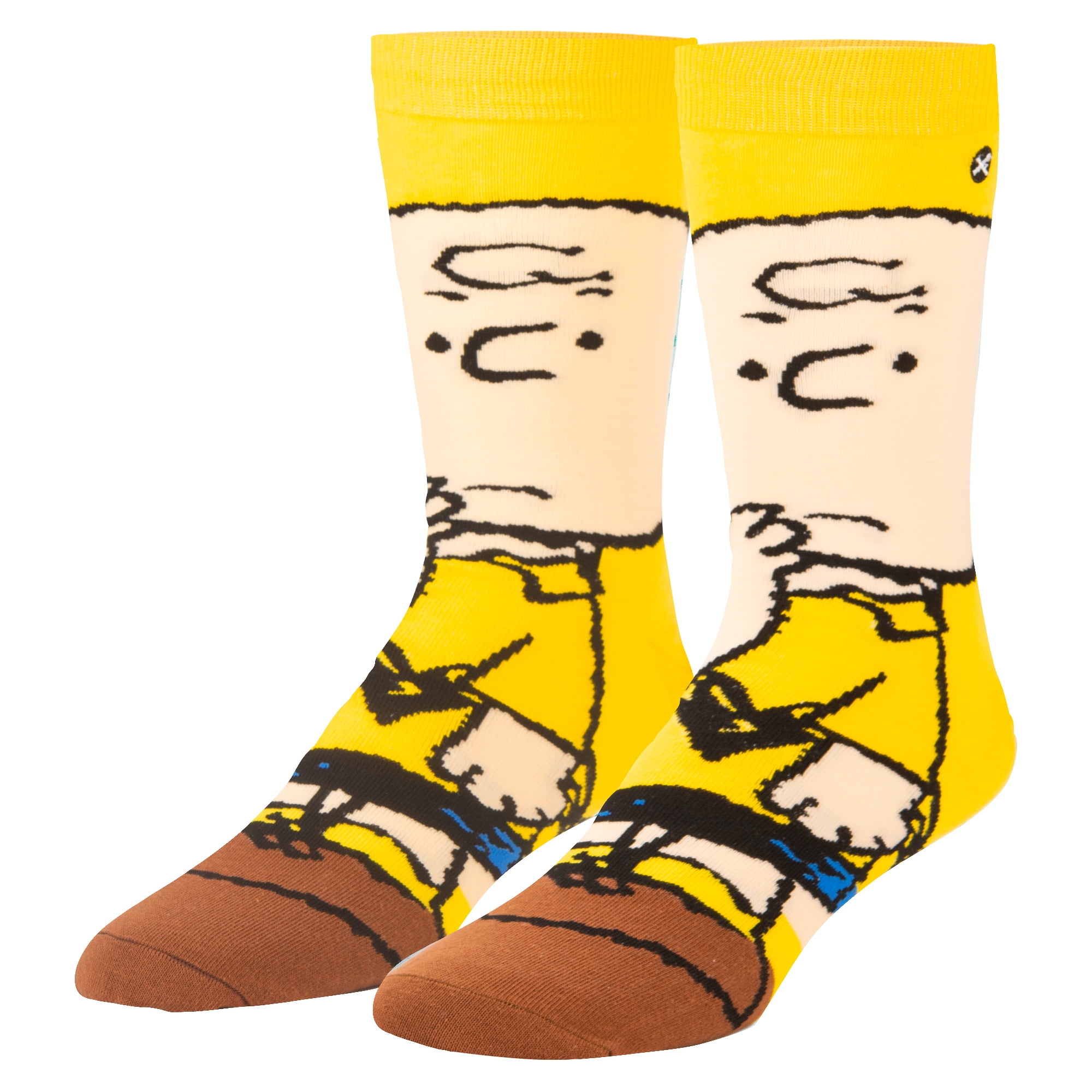 ODD SOX Charlie Brown Crew Socks Peanuts Cartoon Novelty Apparel Size ...