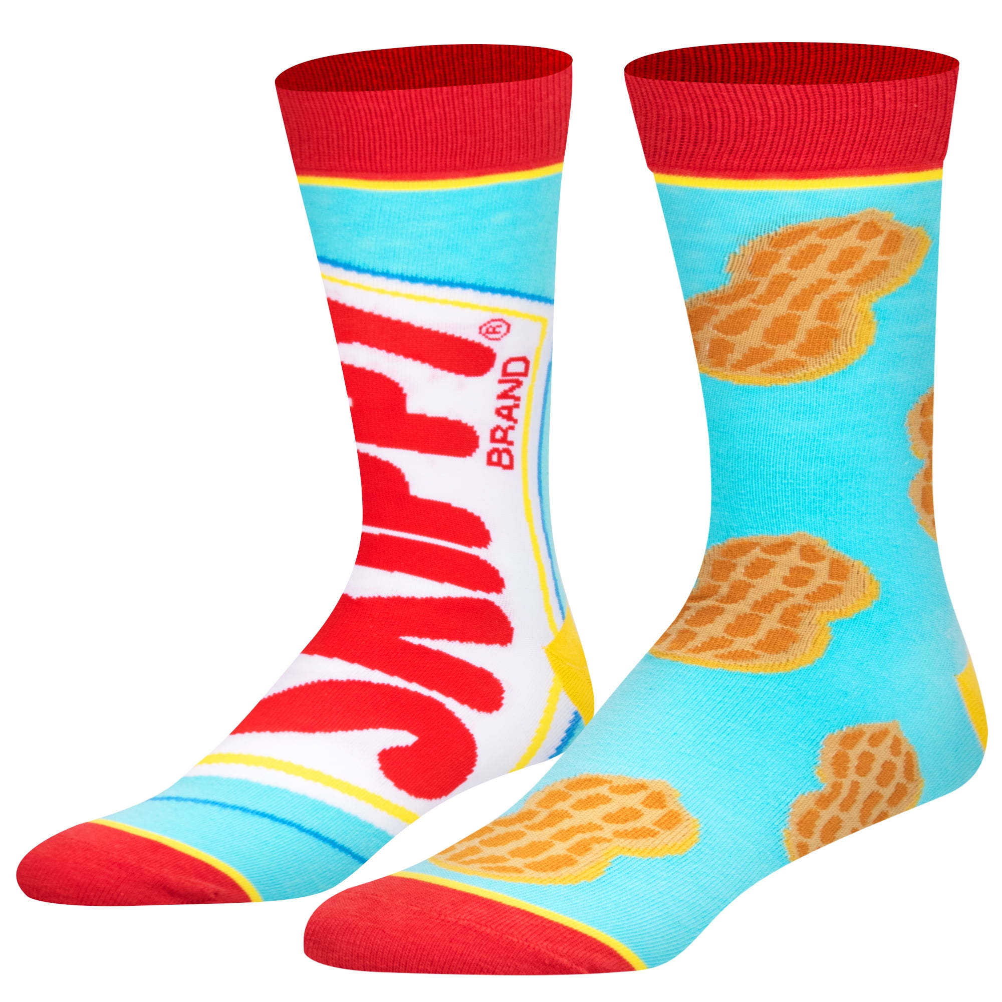 ODD SOX, Men's Funny Designer Brand Food Snacks Socks, Skippy Crew ...