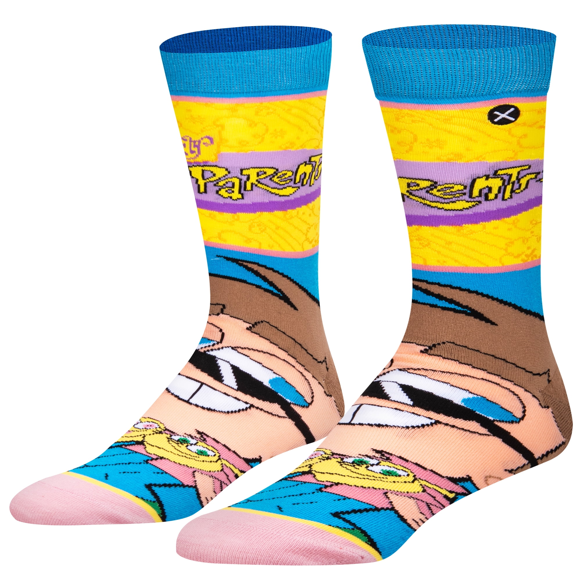 ODD SOX, Men's Funny Novelty Nick Socks, Fairly Odd Parents Crew, Large ...