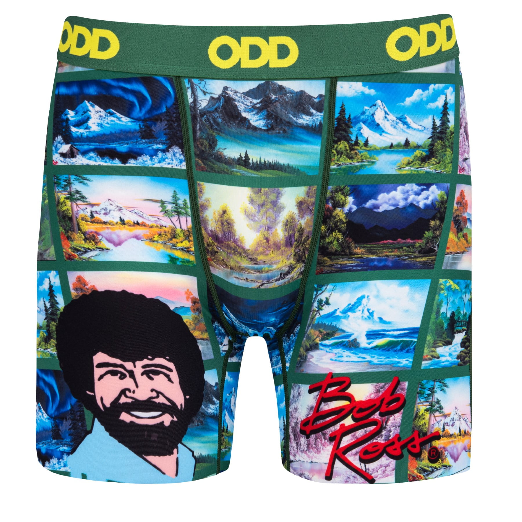 ODD SOX – Bob Ross Boxer Briefs – Happy Little Trees Paintings – Men’s ...