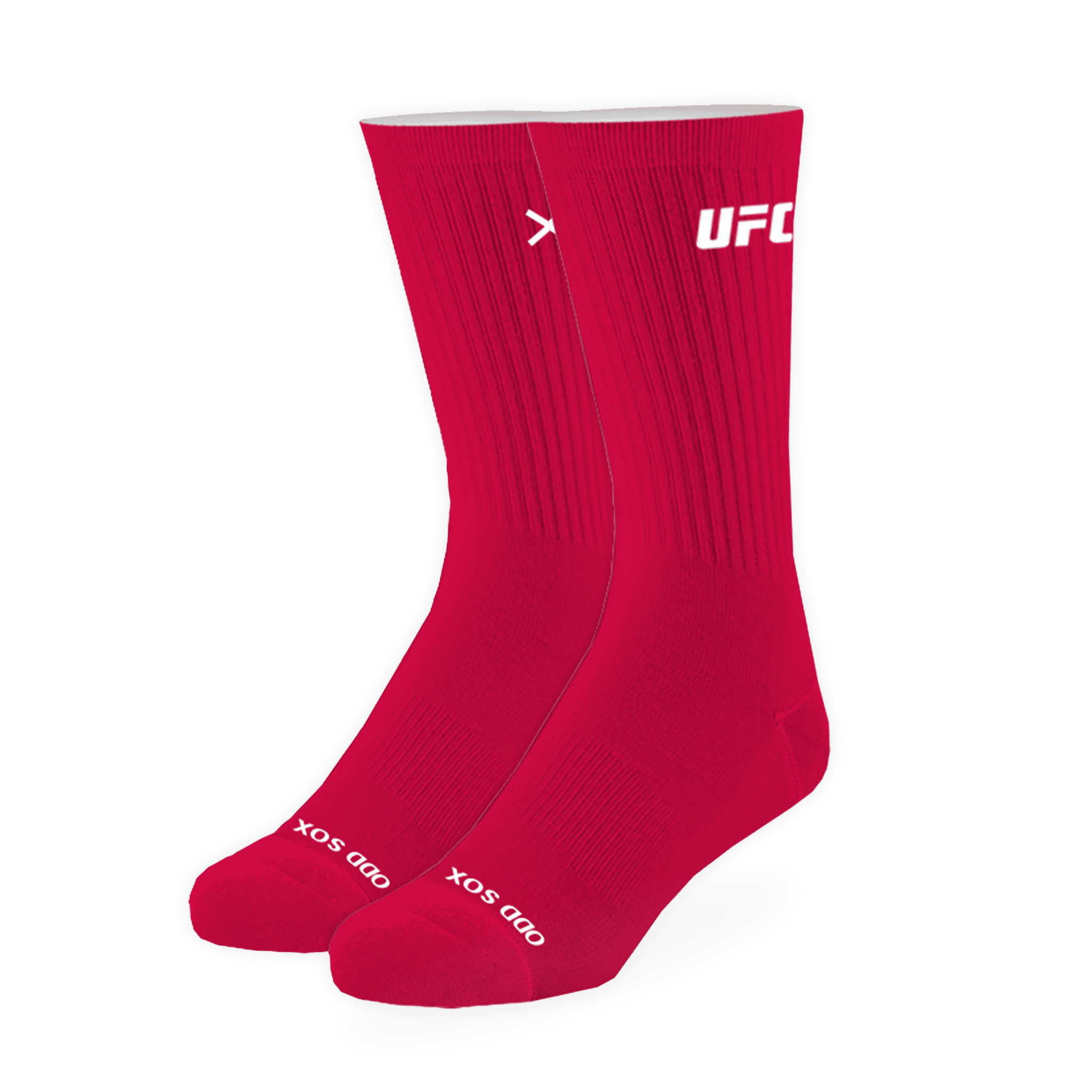 ODD SOX UFC Logo Red Crew Socks UFC Fighter Novelty Apparel Size Large ...