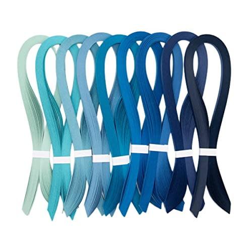 ODETOJOY Quilling Paper Strips Sea Blue 3mm 5mm 10mm Quill Strip Azure ...