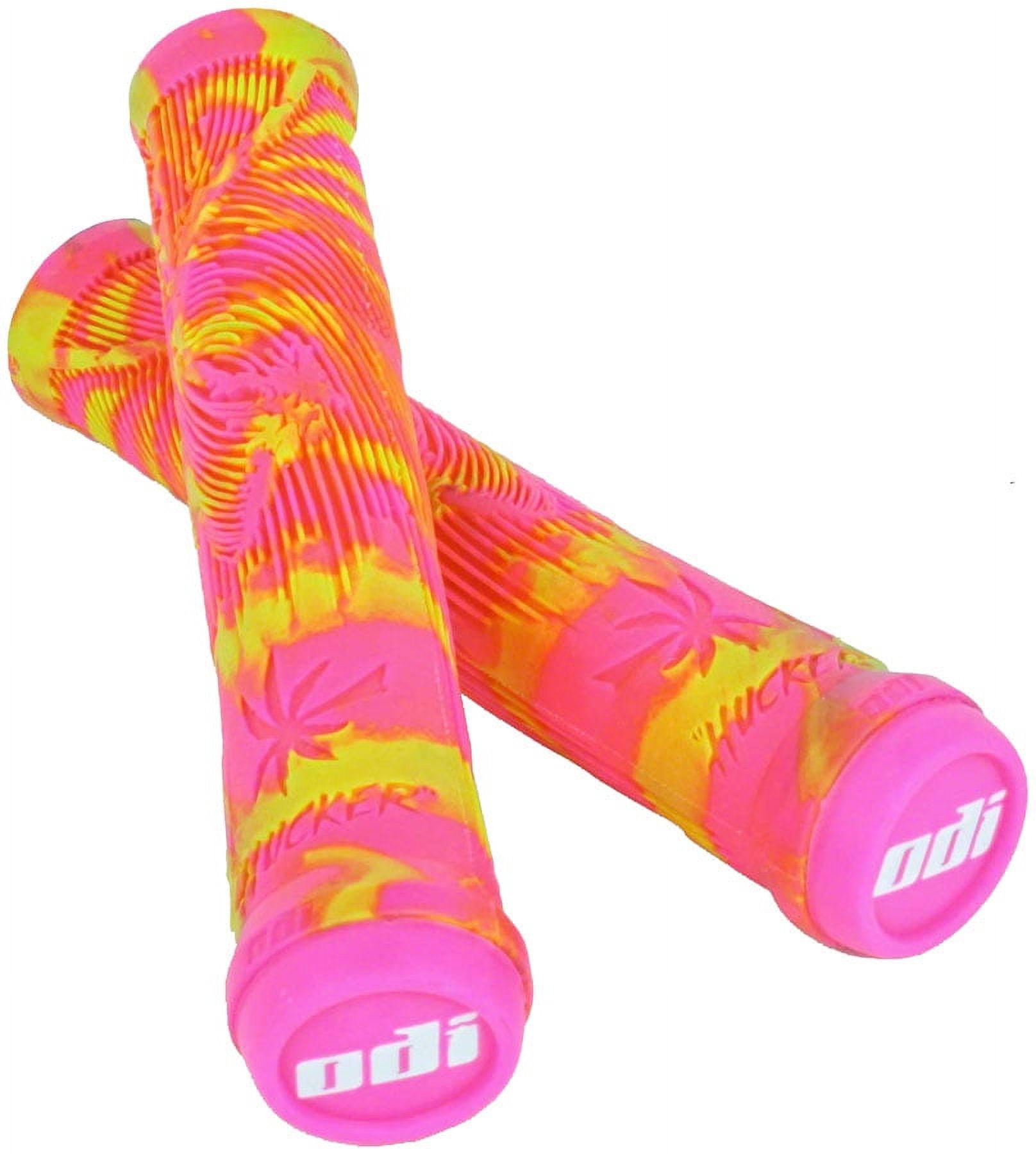ODI Hucker Grips - Limited Edition Pink/Yellow Swirl, Flangeless ...