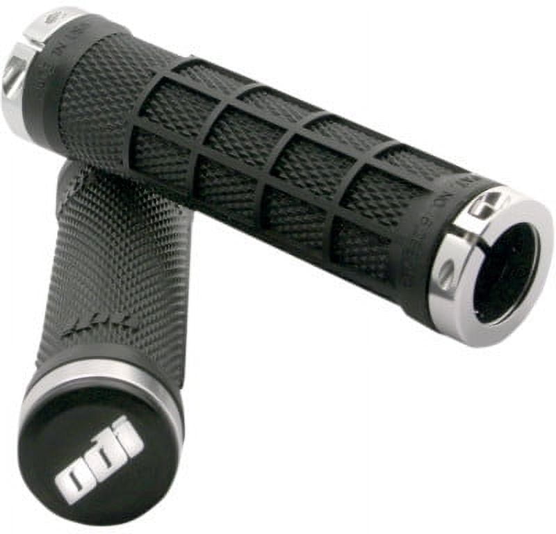 ODI Ruffian ATV Half Waffle Lock-On Black/Silver Grips (J32RFB-S ...