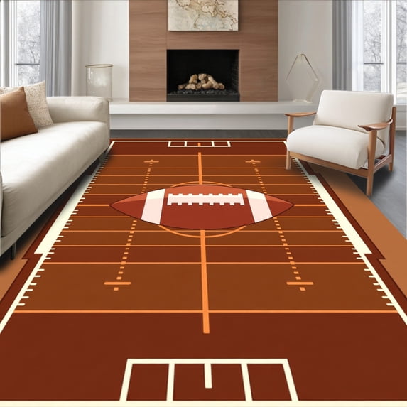 ODIKA 2'x3' Machine Washable Non-Slip Area Rug, American Football Field ...