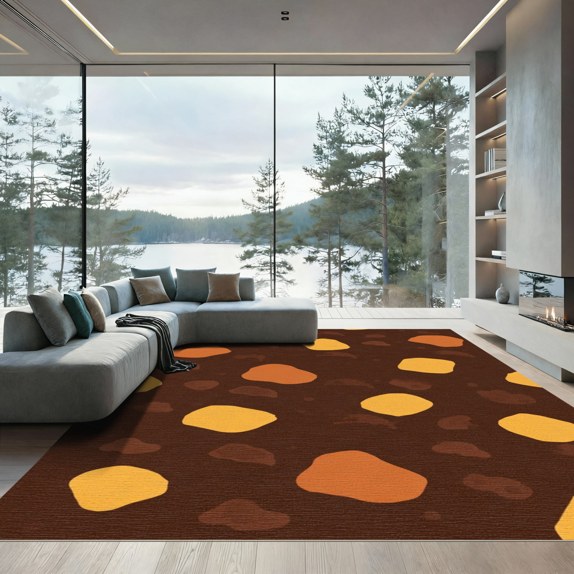 ODIKA 2'x3' Machine Washable Non-Slip Area Rug, Cowboy Cabin Classic ...