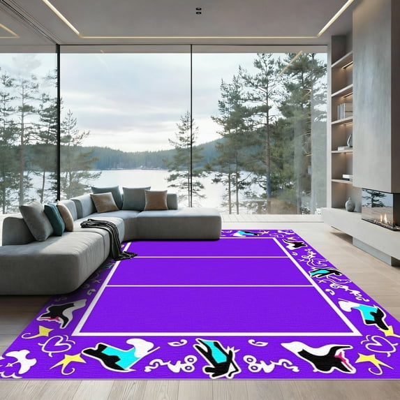 ODIKA 2'x3' Machine Washable Non-Slip Area Rug, Flying Heroine Numbered ...