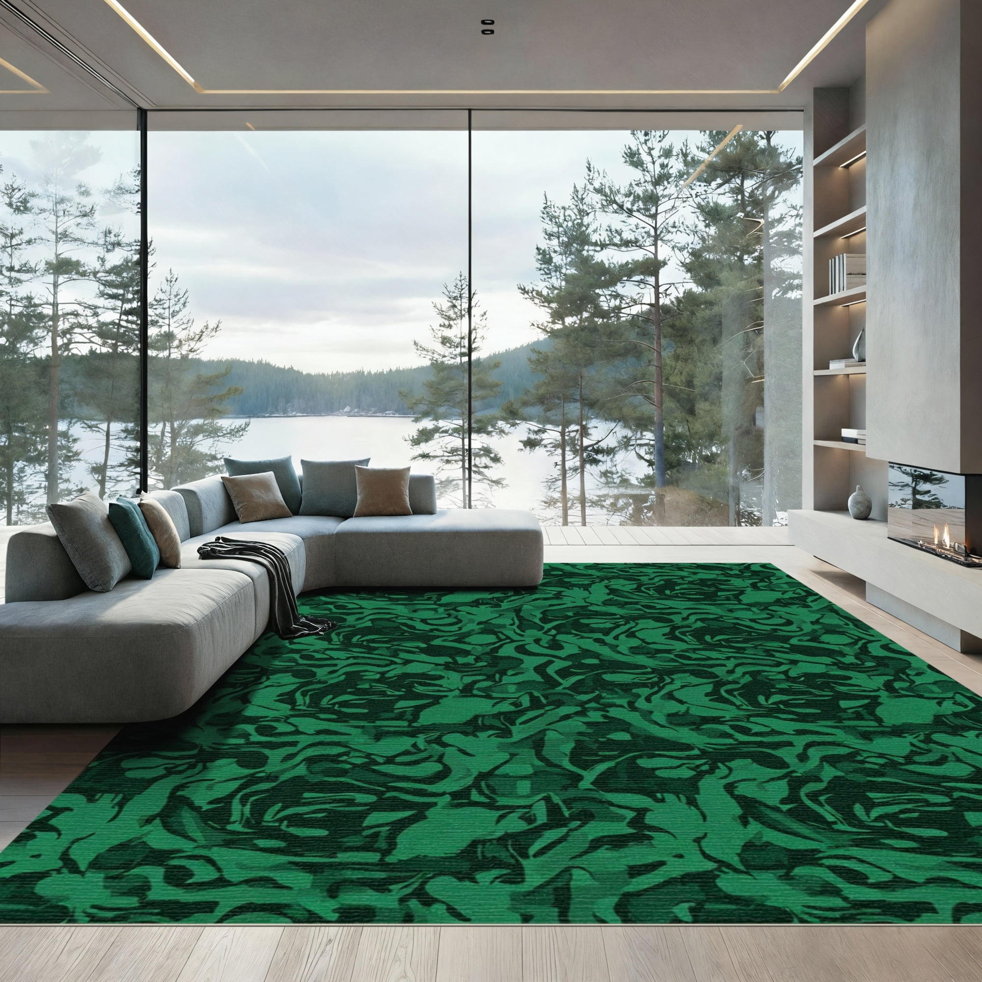 ODIKA 4'x6' Machine Washable Non-Slip Area Rug, Gothic Serpentile ...
