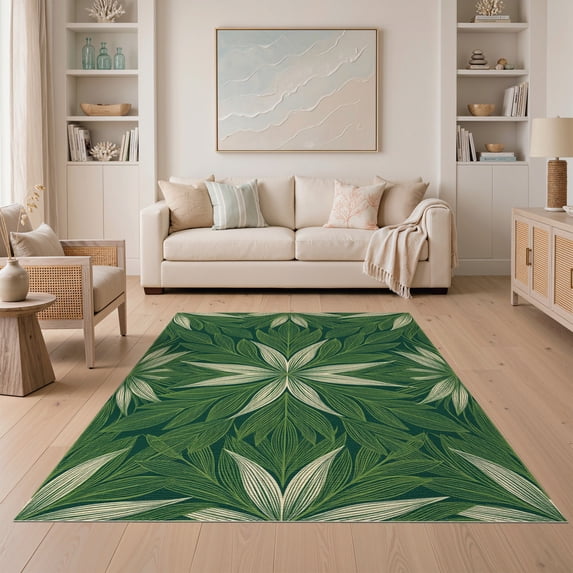 ODIKA 5'x7' Washable Area Rug Non-Slip, Low Pile, Stain Resistant ...