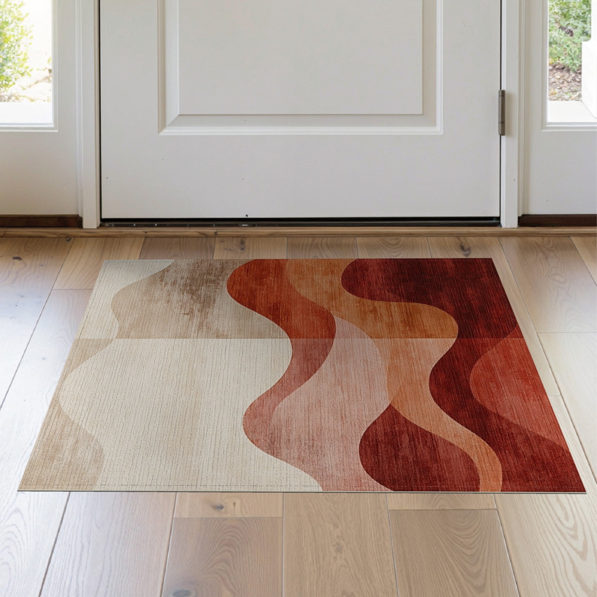 ODIKA Bathroom Abstract Way Vintage Marbled Swirl Faded Blocks Stairs ...