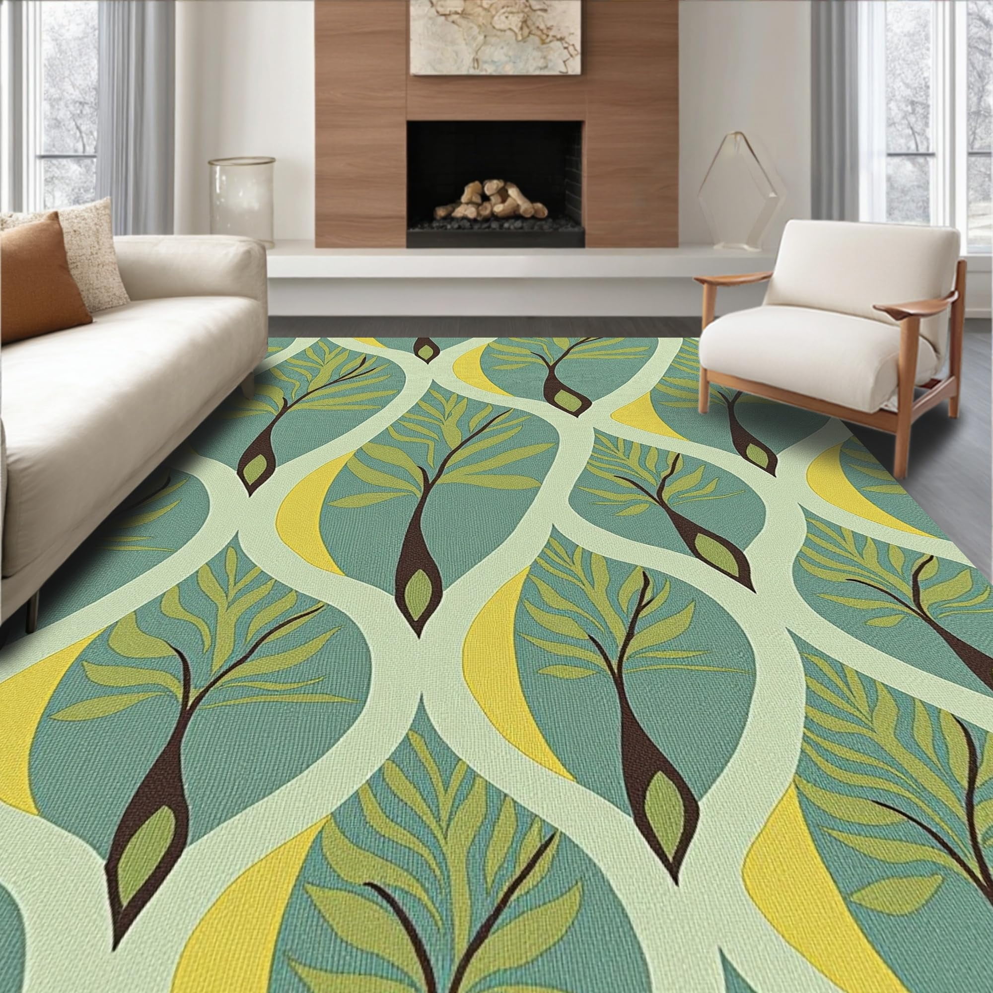ODIKA Ultra Soft Area Rug 2x3, Charming Nature Inspired Design with ...