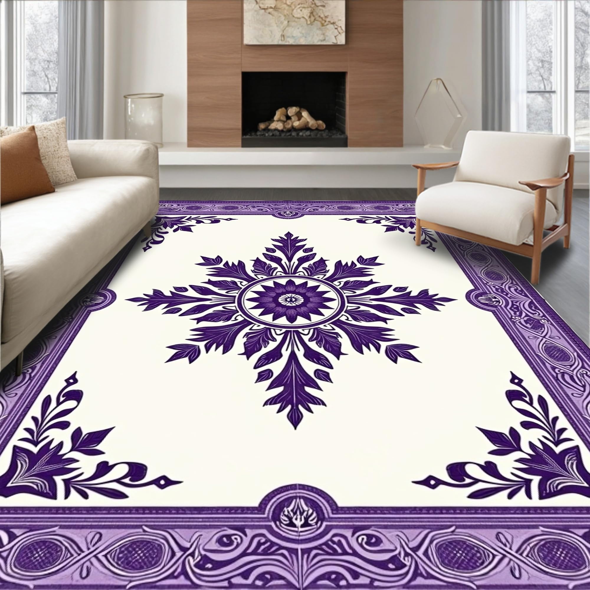 ODIKA Ultra Soft Area Rug 2x3, Medallion Centerpiece with Elaborate ...
