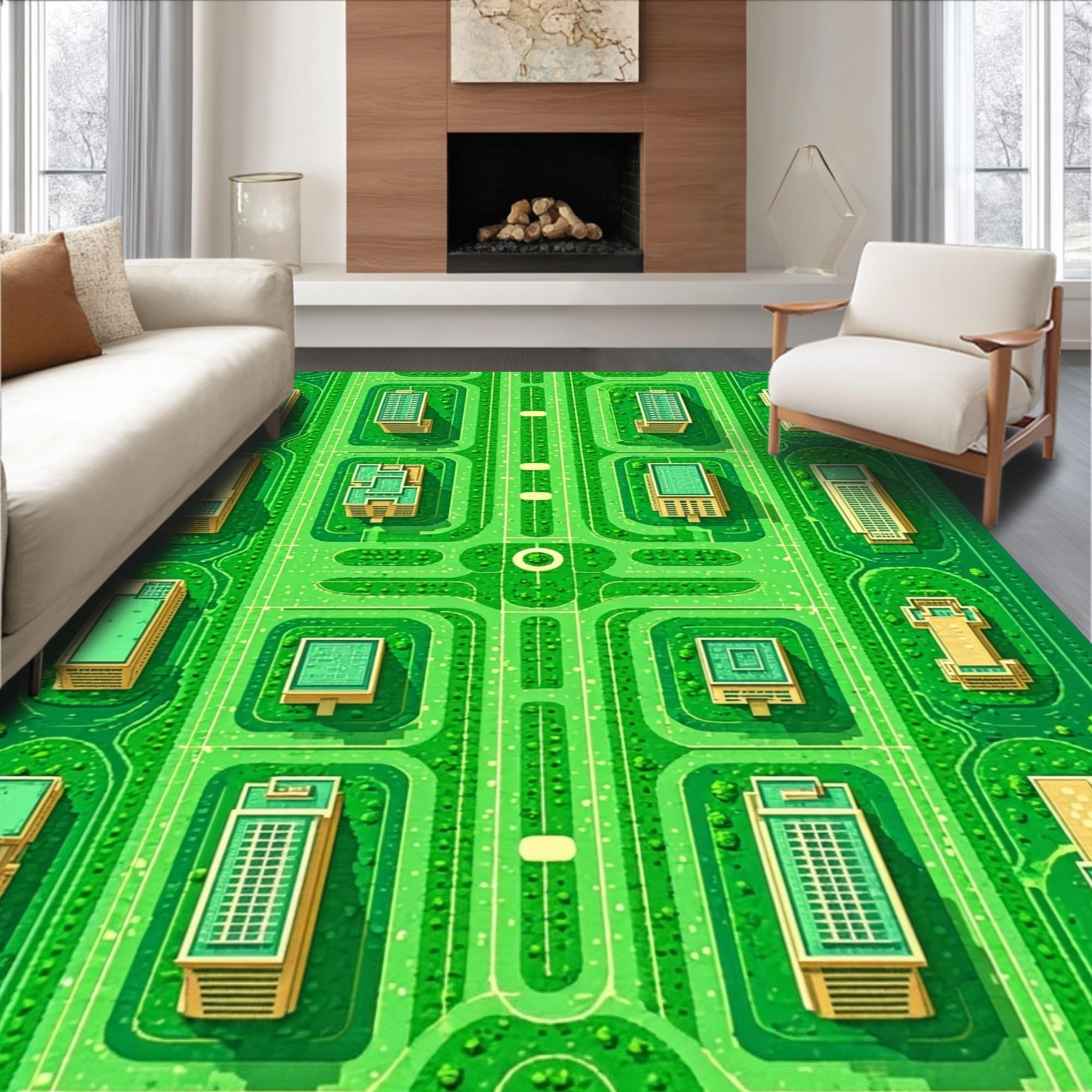 ODIKA Ultra Soft Area Rug 2x3, Non Slip, Stain Resistant, Washable Area ...