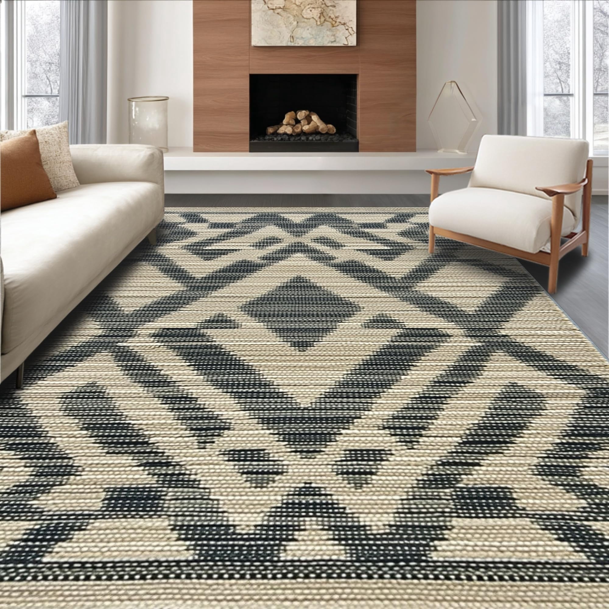 ODIKA Ultra Soft Area Rug 2x3, Non Slip, Stain Resistant, Washable Area ...