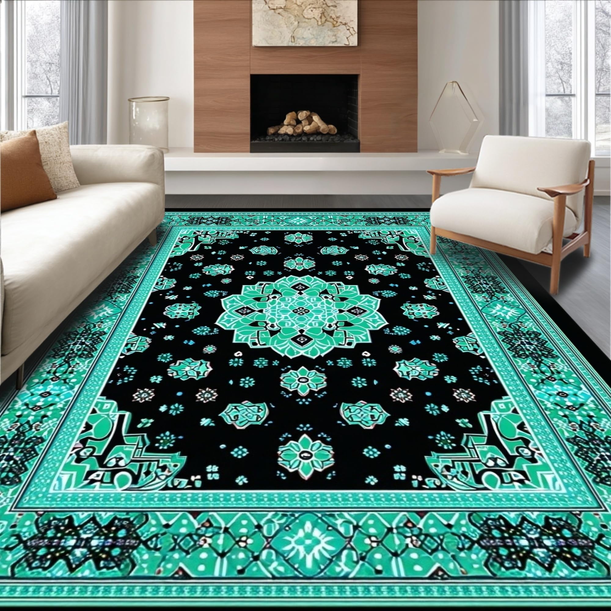 ODIKA Ultra Soft Area Rug 2x3, Non Slip, Stain Resistant, Washable Area ...