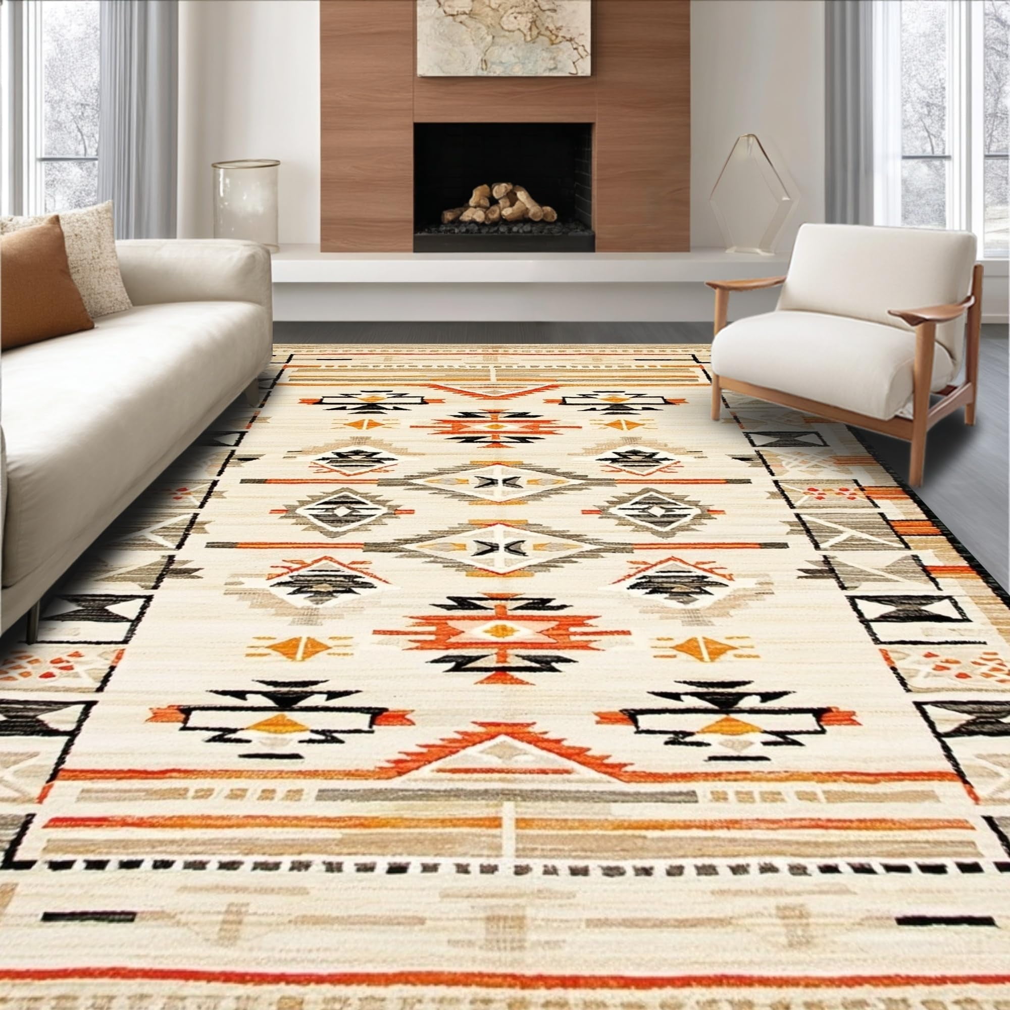 ODIKA Ultra Soft Area Rug 2x3, Non Slip, Stain Resistant, Washable Area ...