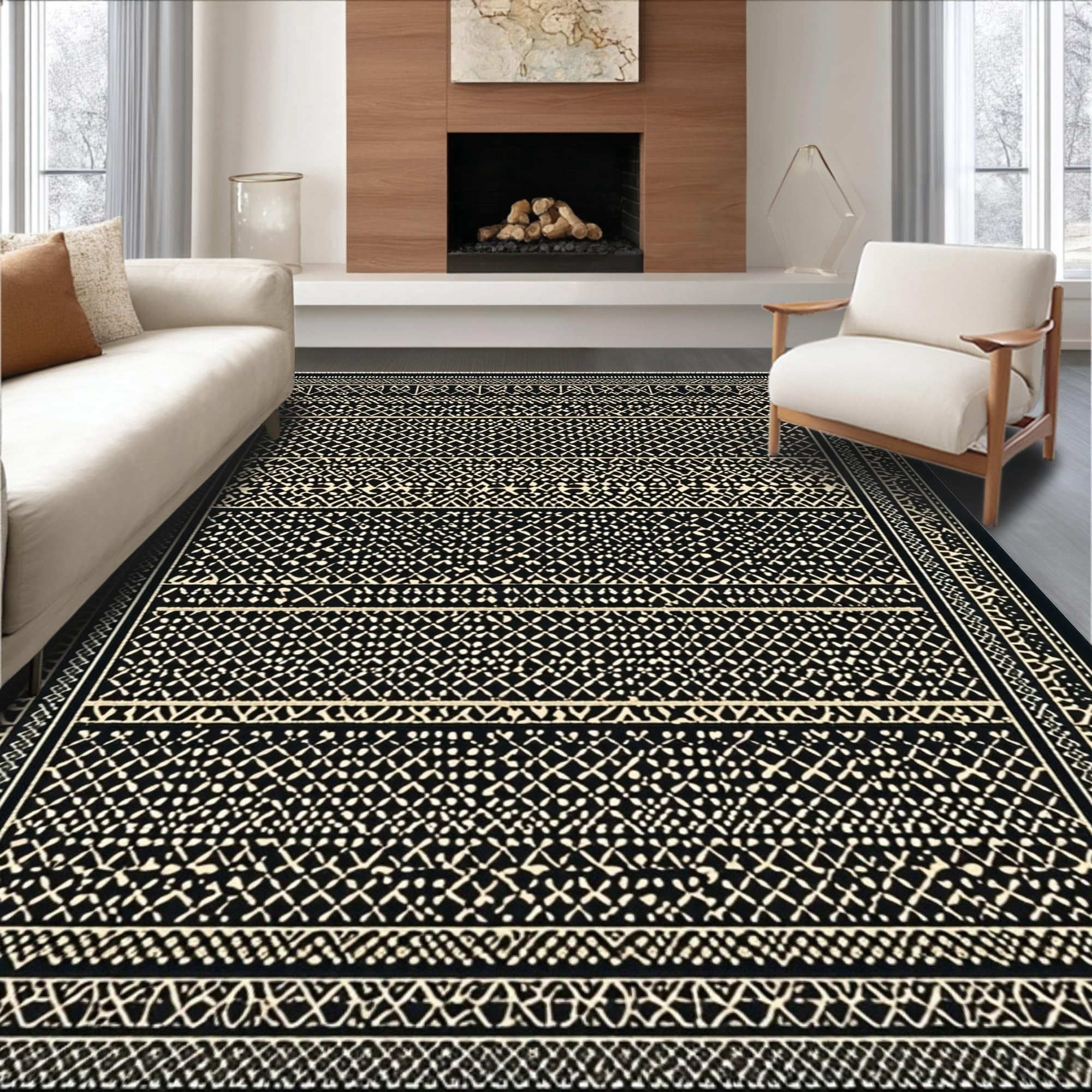 ODIKA Ultra Soft Area Rug 2x3, Non Slip, Stain Resistant, Washable Area ...