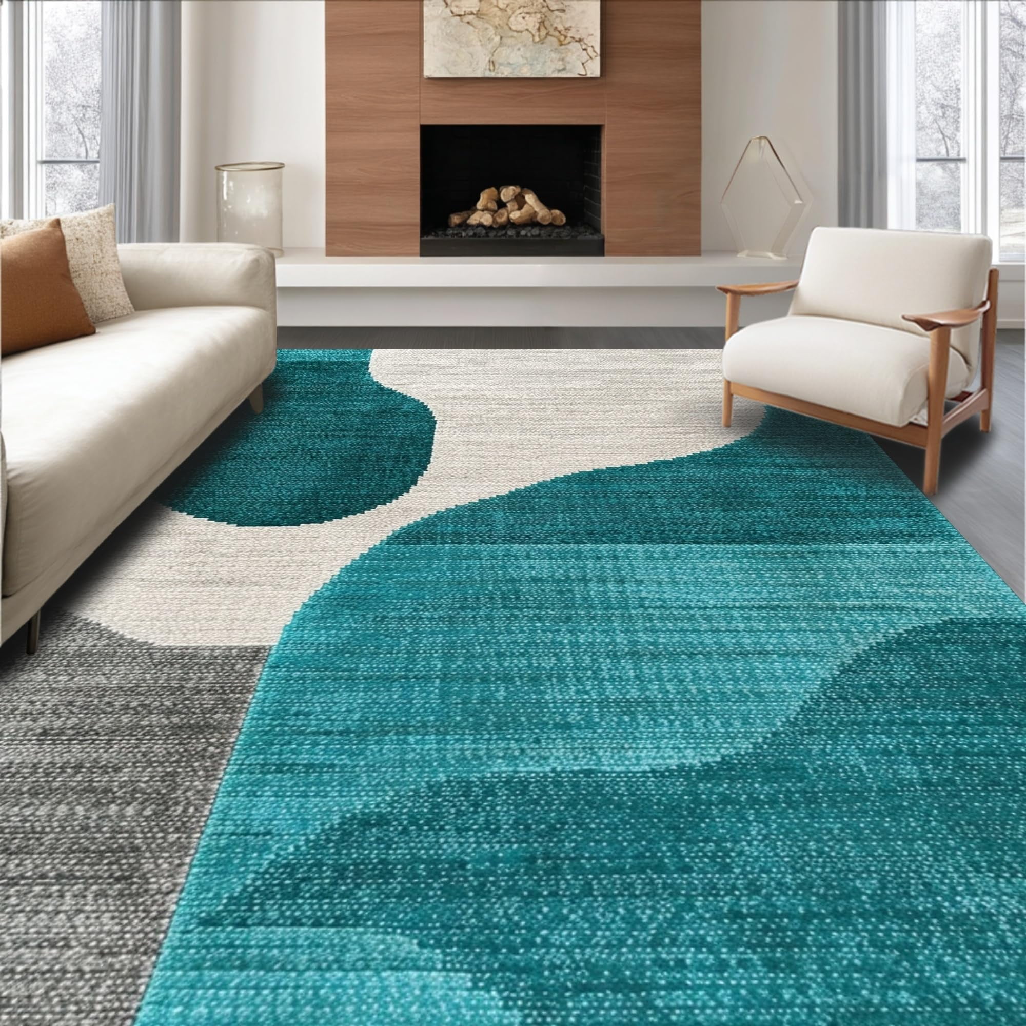 ODIKA Ultra Soft Area Rug 2x3, Non Slip, Stain Resistant, Washable Area ...