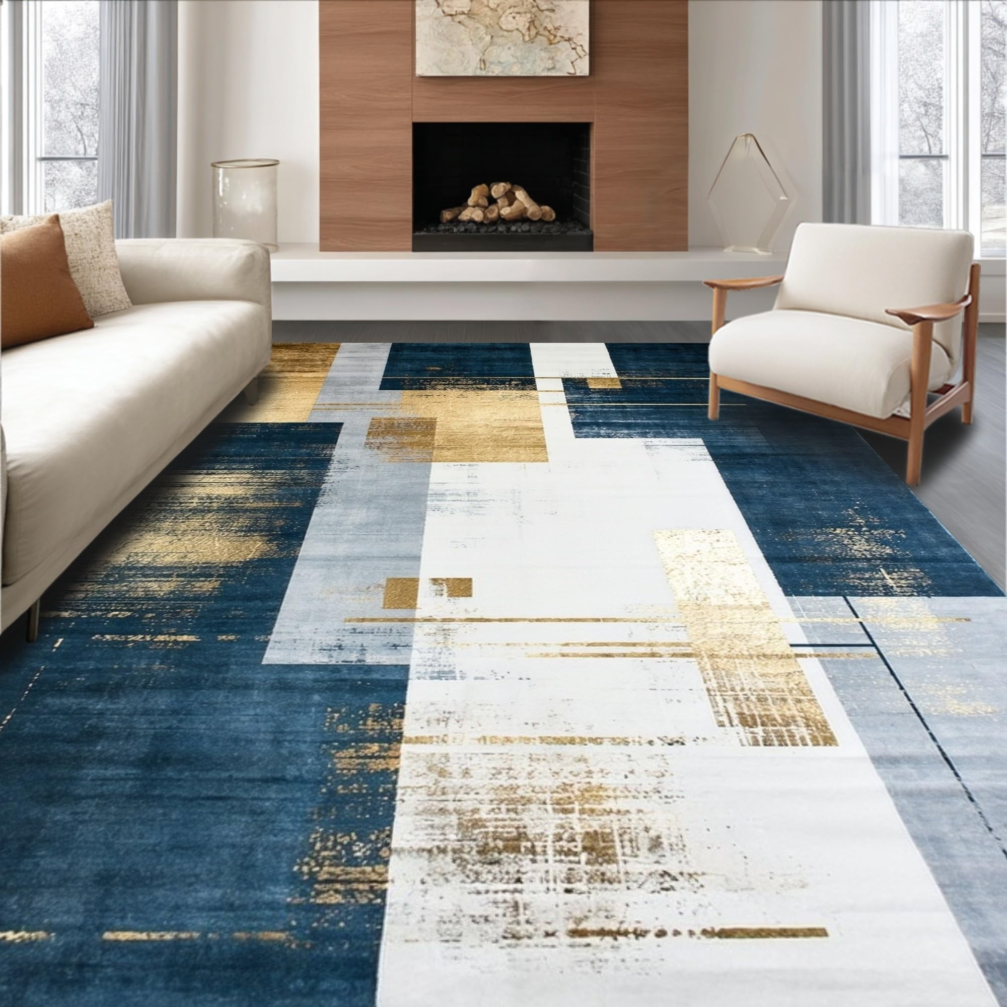 ODIKA Ultra Soft Area Rug 2x3, Non Slip, Stain Resistant, Washable Area ...