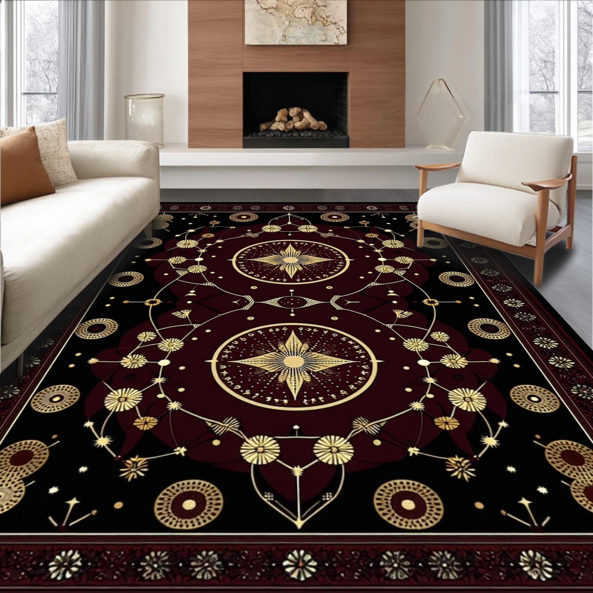 ODIKA Ultra Soft Area Rug 3x5, Non Slip, Stain Resistant, Washable Area ...