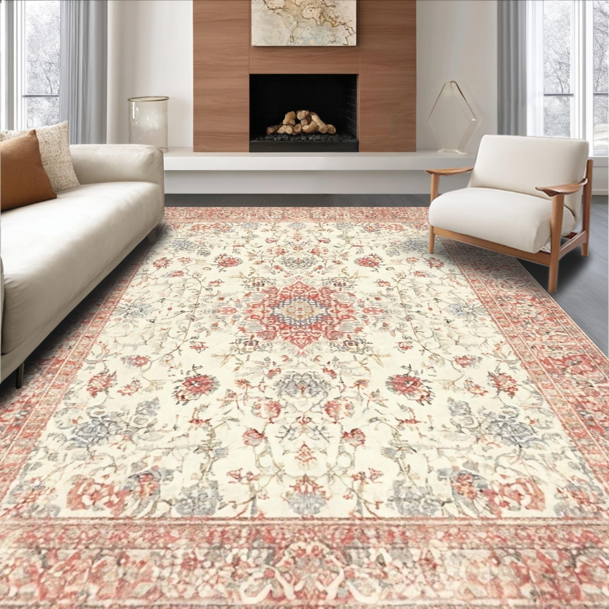 ODIKA Ultra Soft Area Rug 3x5, Non Slip, Stain Resistant, Washable Area ...