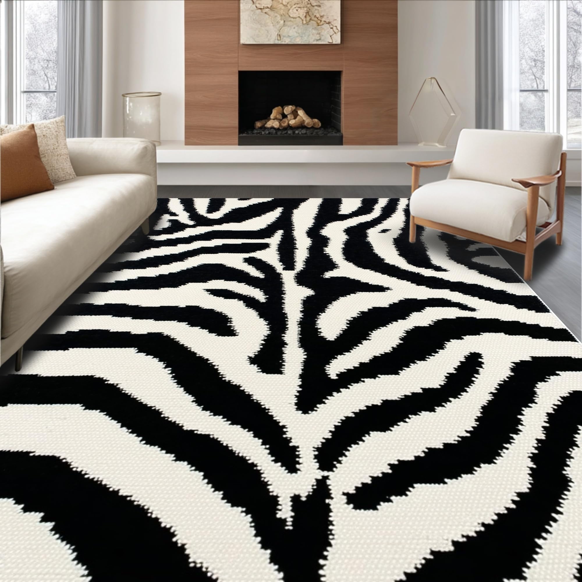 ODIKA Ultra Soft Area Rug 3x5, Non Slip, Stain Resistant, Washable Area ...