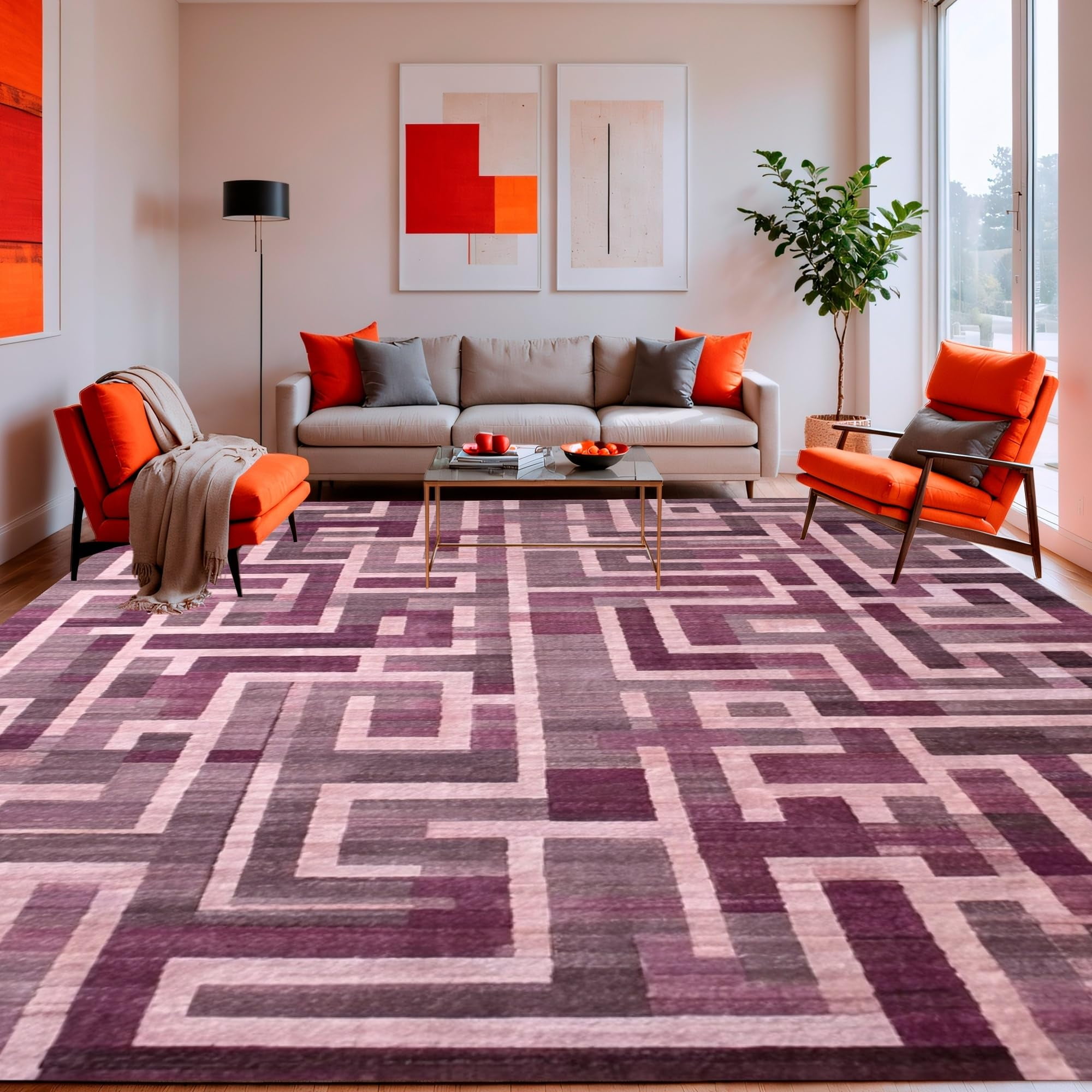 ODIKA Ultra Soft Area Rug 3x5, Non Slip, Stain Resistant, Washable Area ...