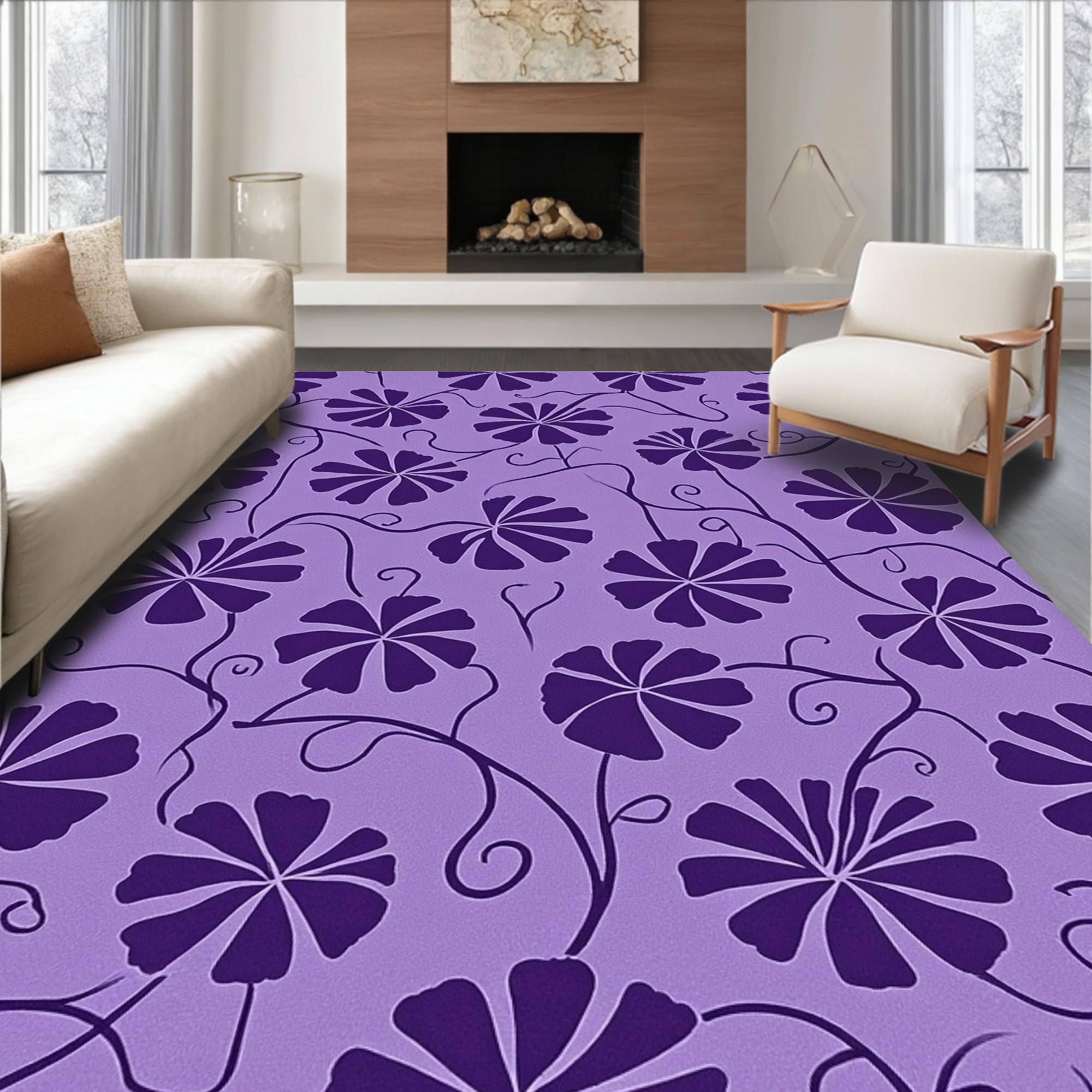 ODIKA Ultra Soft Area Rug 3x5, Non Slip, Stain Resistant, Washable Area ...
